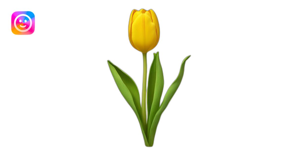Yellow tulip flower emoji | AI Emoji Generator