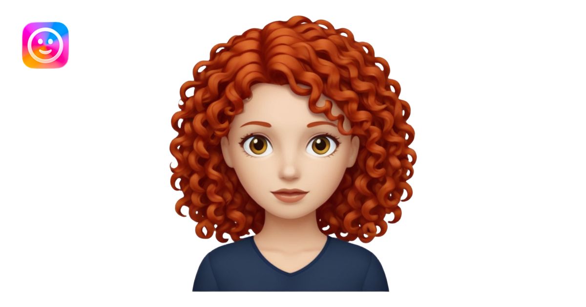 female curly red hair emoji | AI Emoji Generator