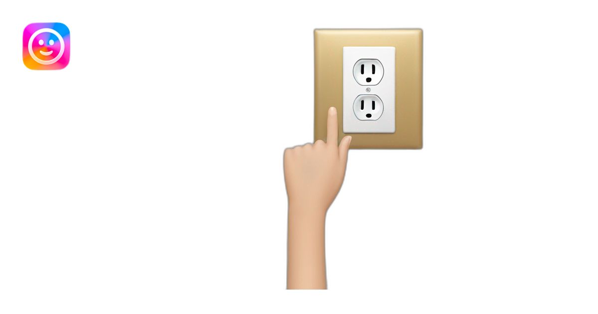 people touching electrical socket emoji | AI Emoji Generator