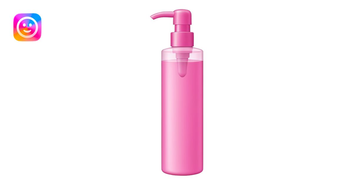 shampoo bottle in pink colour emoji | AI Emoji Generator