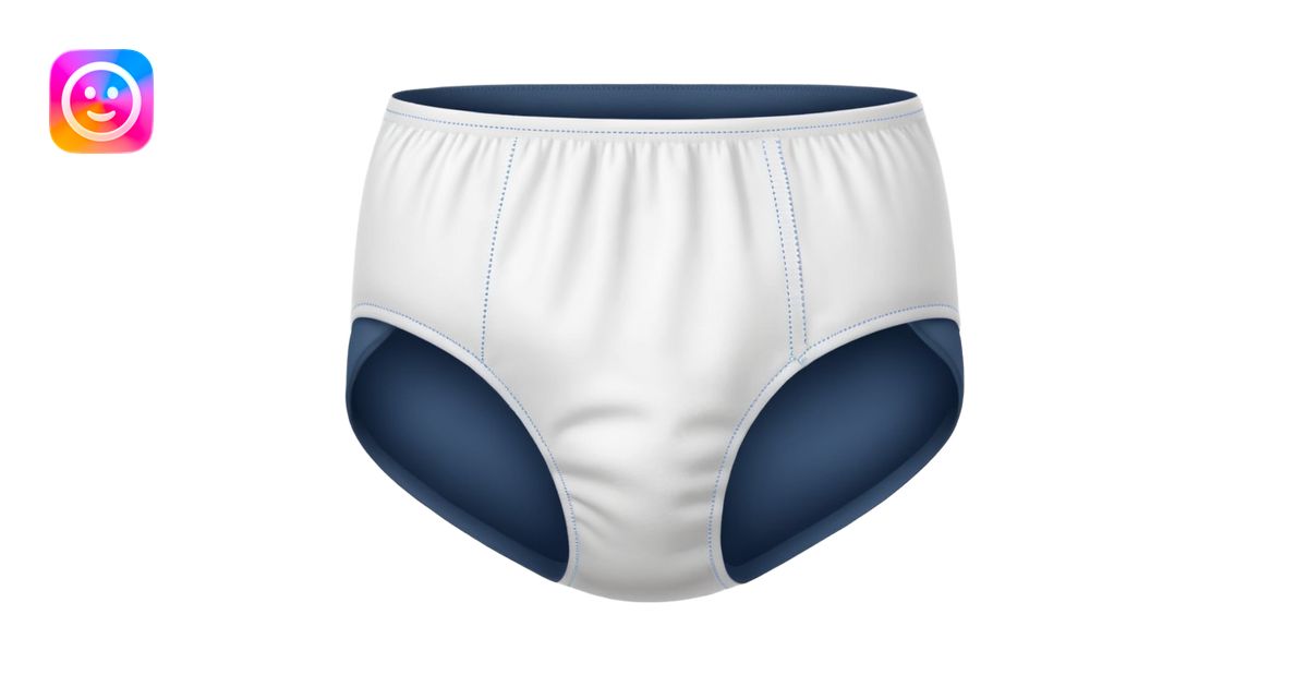 modern incontinence underwear, no shame emoji | AI Emoji Generator