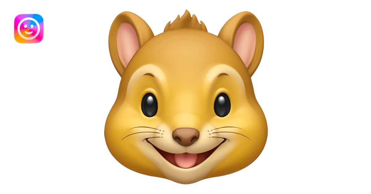 a smiley face with a squirrel smile emoji | AI Emoji Generator