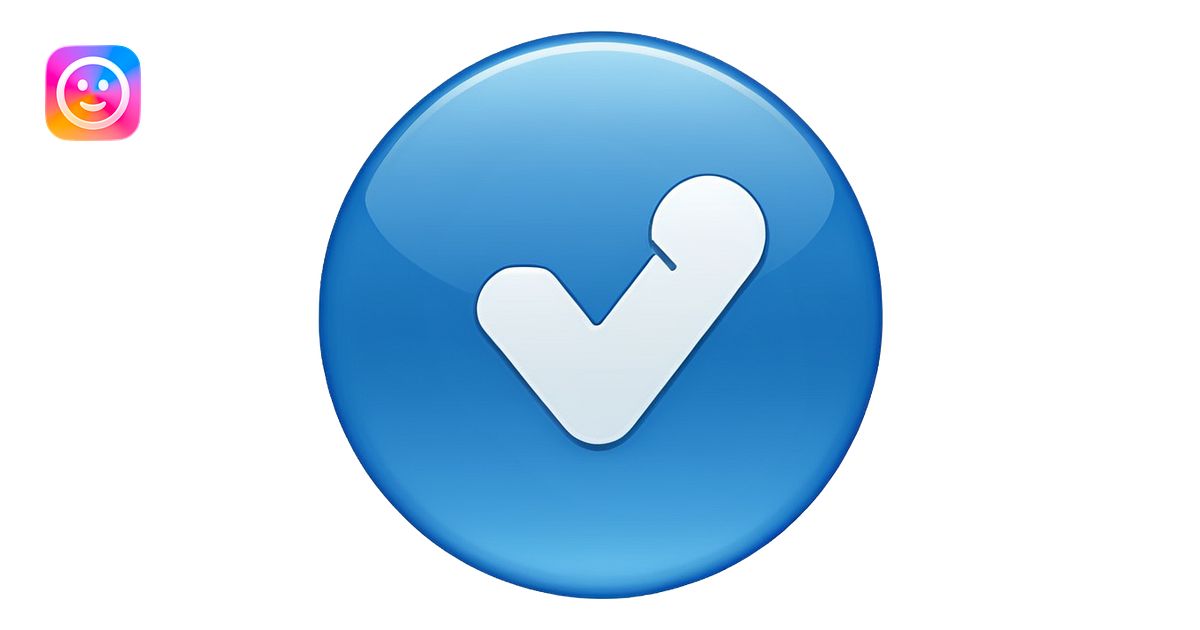 Instagram Verified tick emoji | AI Emoji Generator