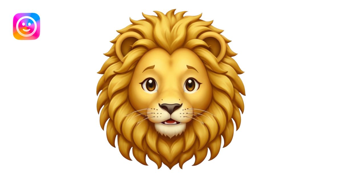 León enamorado😍 emoji | AI Emoji Generator