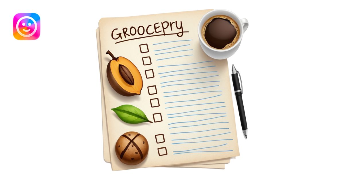 liste de courses emoji | AI Emoji Generator