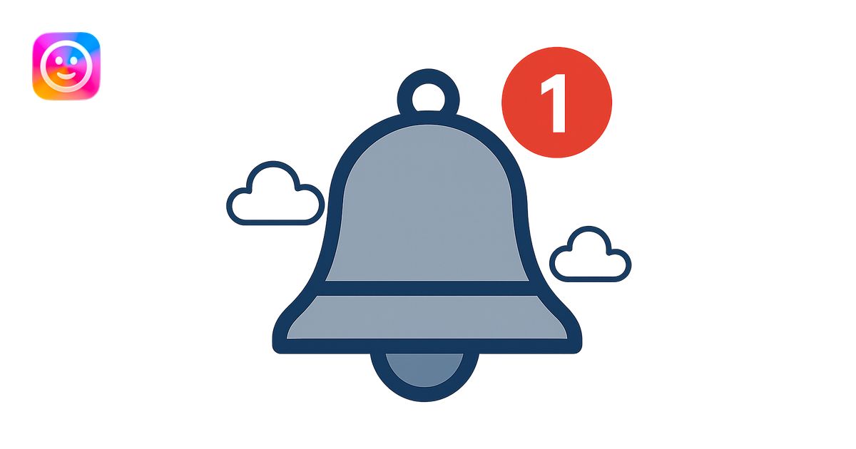 Add a red number badge '1' to the notification bell icon, maintaining ...