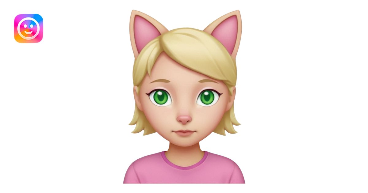 Squareded Ears Pink Skin Green Eyes Cat Shaped Pupils Heart Shaped ...
