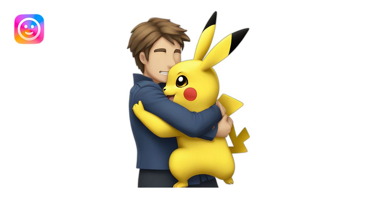Napoléon hug pikachu emoji | AI Emoji Generator