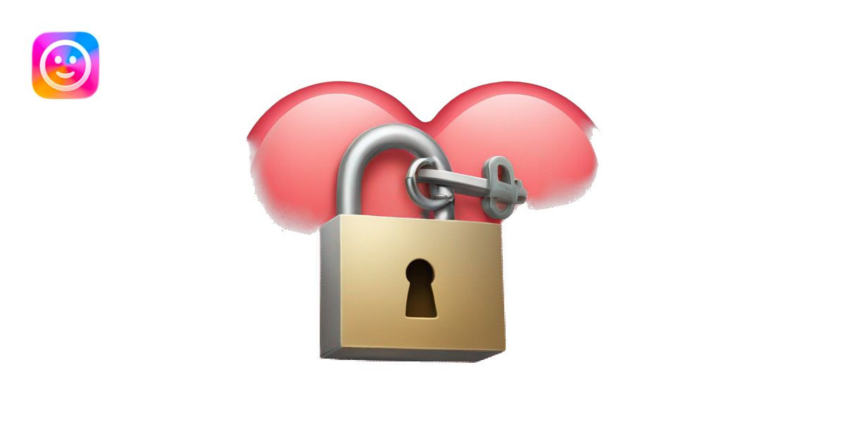 Heart with lock on it emoji | AI Emoji Generator