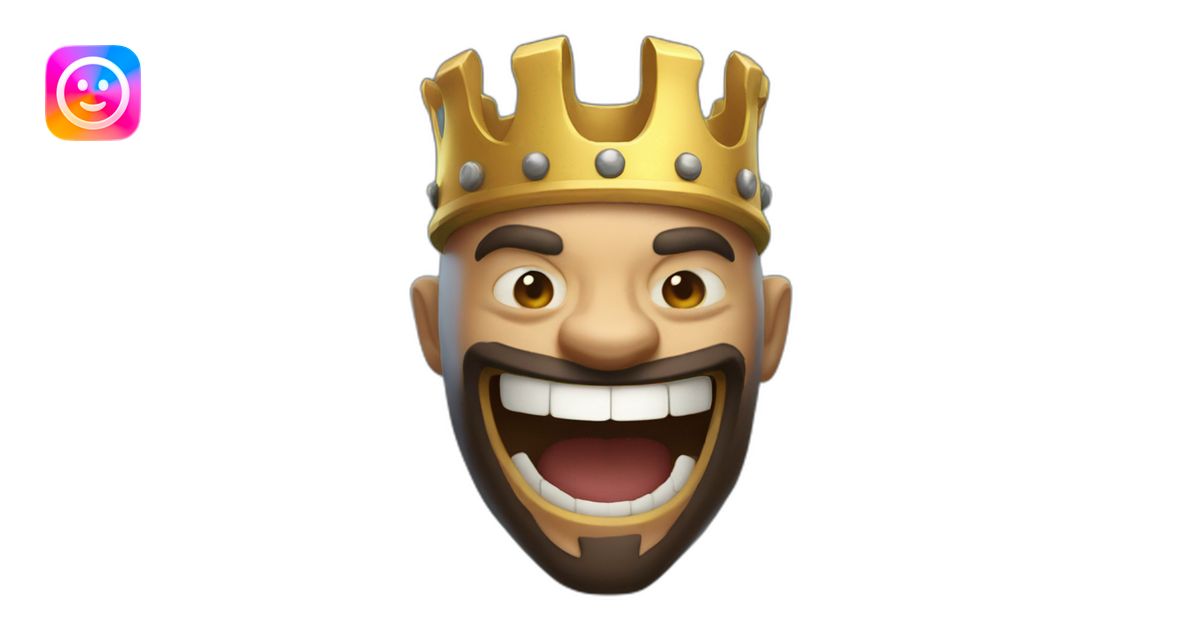 Clash royal King laugh emoji | AI Emoji Generator