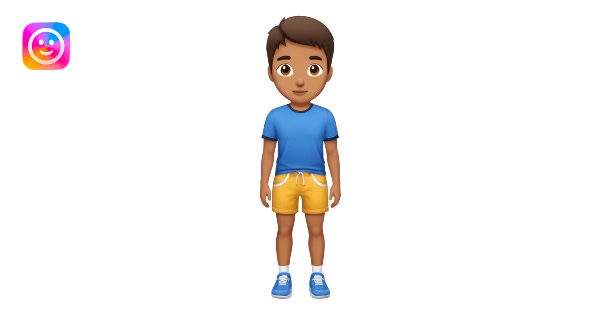 me wearing shorts emoji | AI Emoji Generator