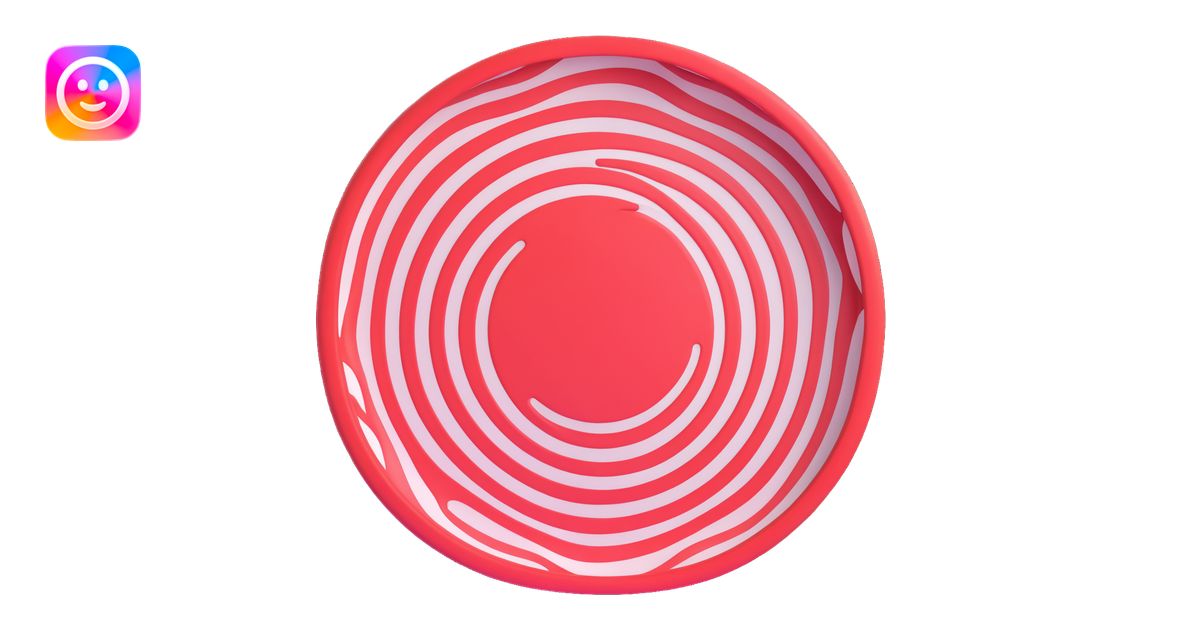 3D circular pattern, red and white color scheme, wavy lines, Coca-Cola ...