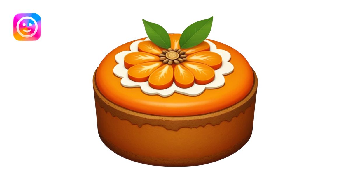 Xi'an persimmon cake orange-colored with decorative patterns ...