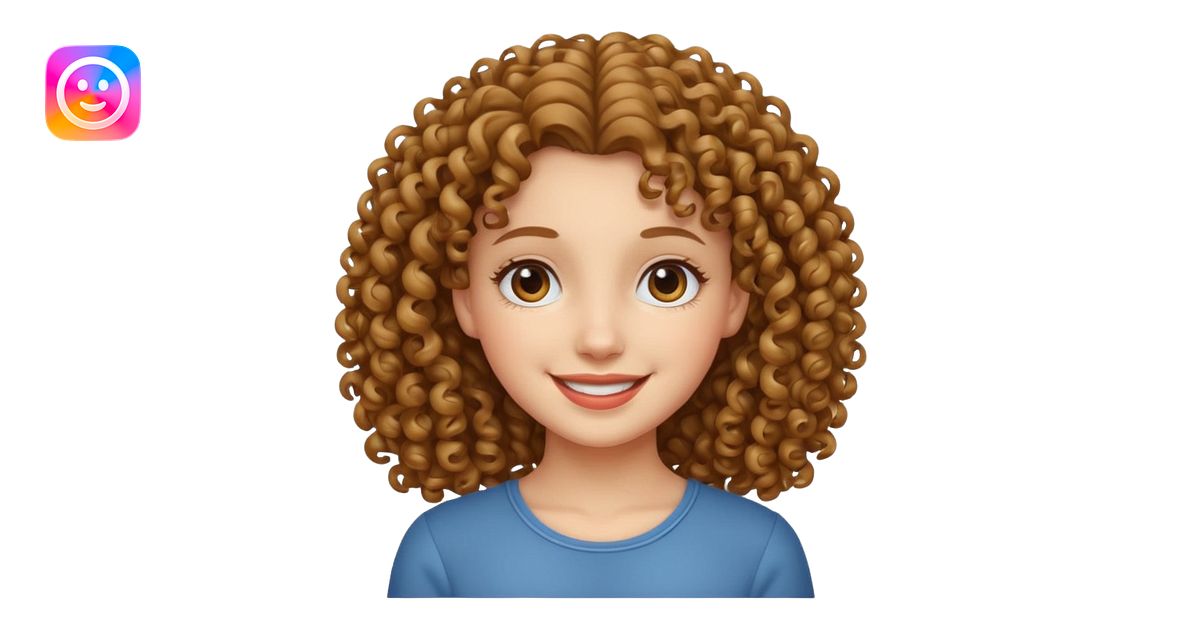 ios 18 emoji pretty poor girl with curly hair emoji | AI Emoji Generator