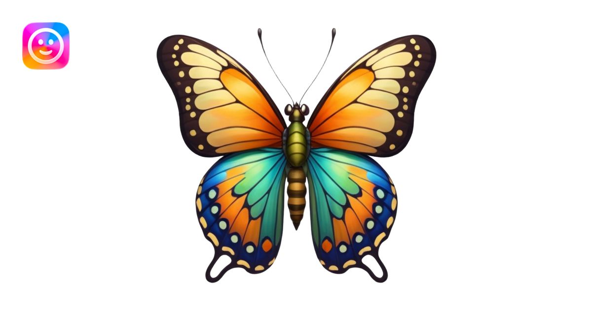 butterfly from pupa emoji | AI Emoji Generator