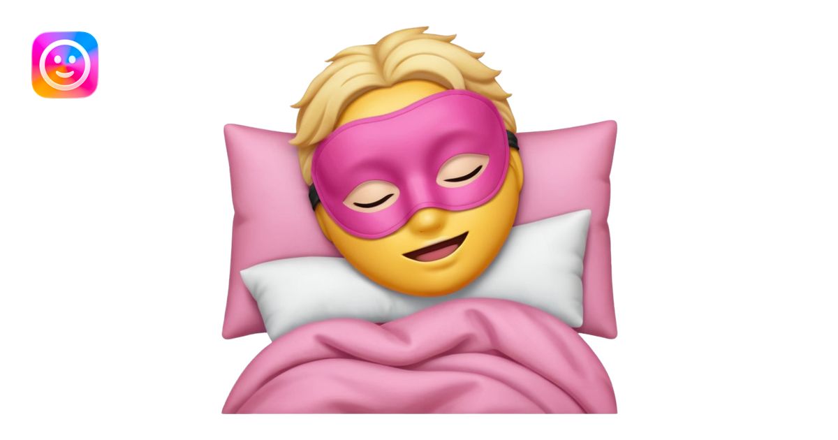 sleeping emoji with pink mask emoji | AI Emoji Generator