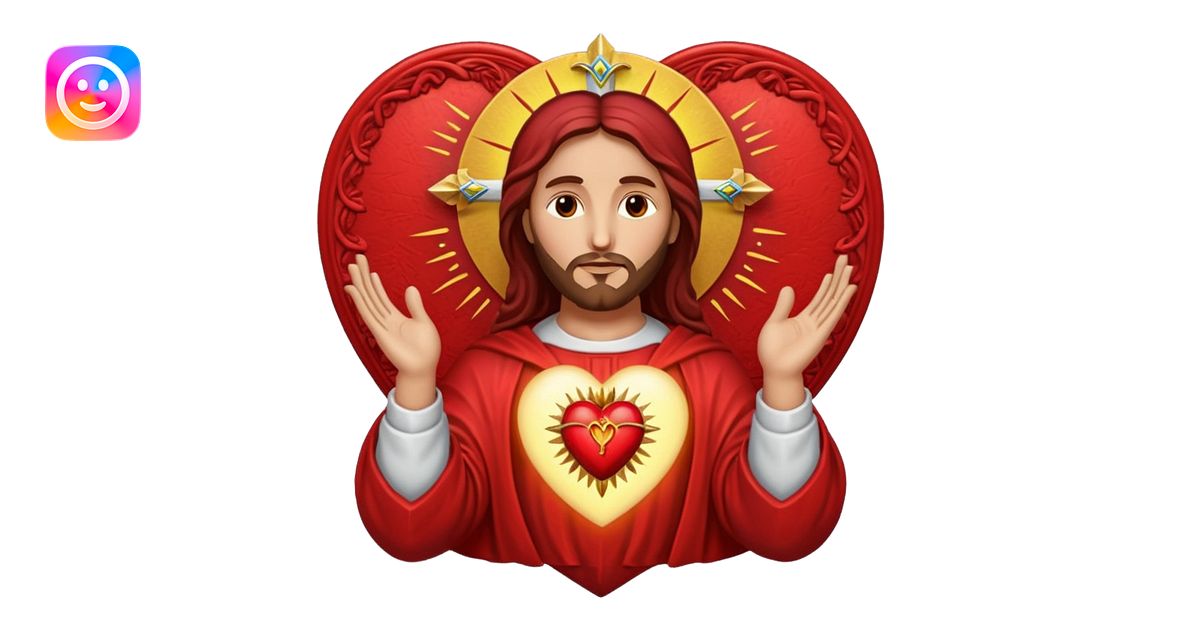 Sacred heart of Jesus emoji | AI Emoji Generator