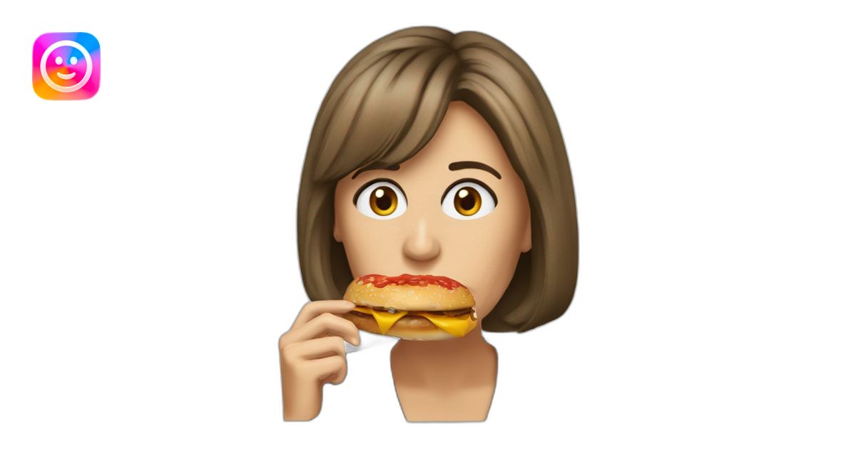Emanuelle macron qui mange à macdo emoji | AI Emoji Generator