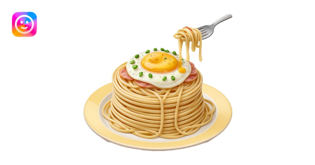 anime gothic carbonara spaghetti emoji | AI Emoji Generator