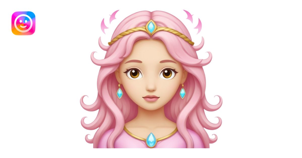 Pink girly Goddess emoji | AI Emoji Generator