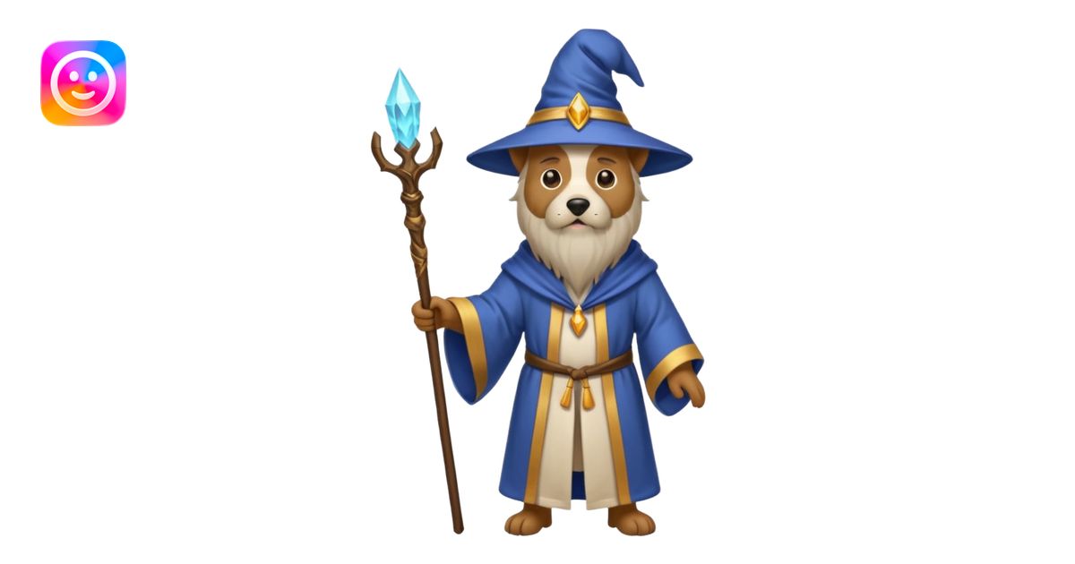 Dog wizard emoji | AI Emoji Generator