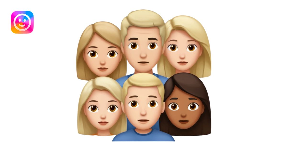 polygynie 1 man 3 women emoji | AI Emoji Generator