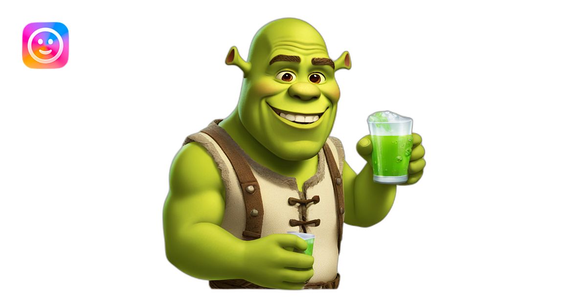 shrek drinks emoji | AI Emoji Generator