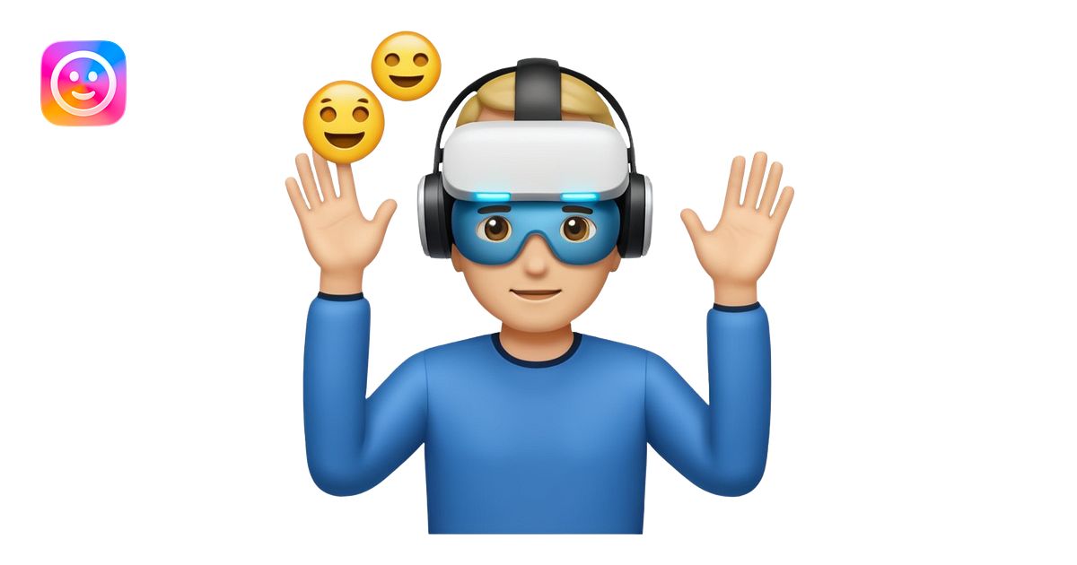 VR wearing man emoji | AI Emoji Generator