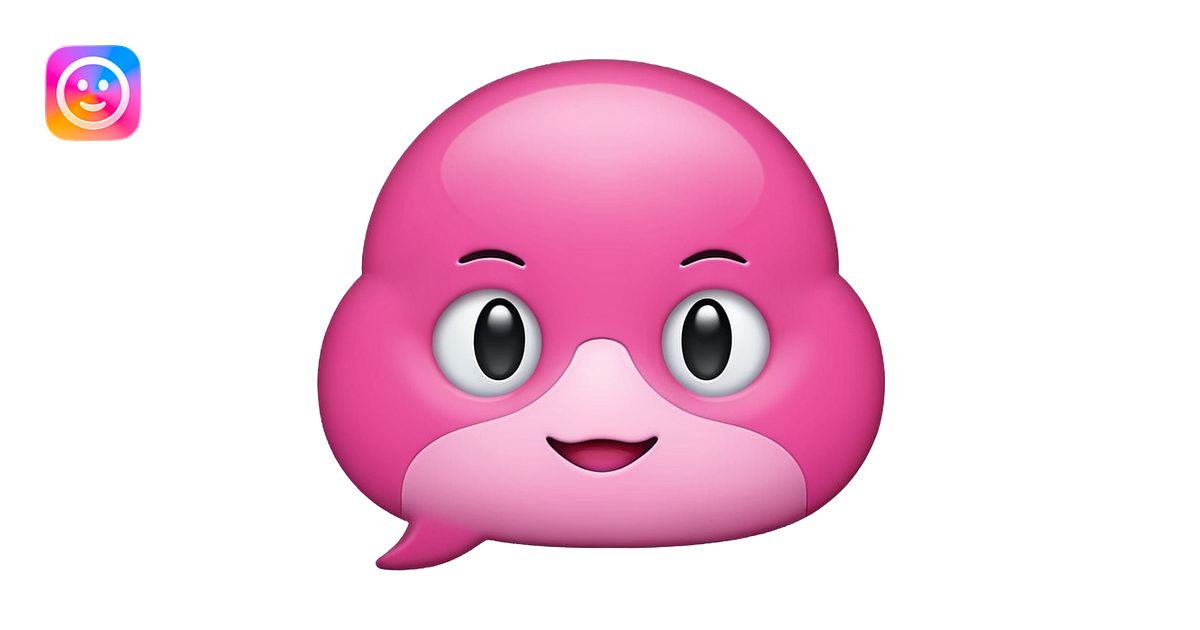 pink chat gpt ai app logo emoji | AI Emoji Generator