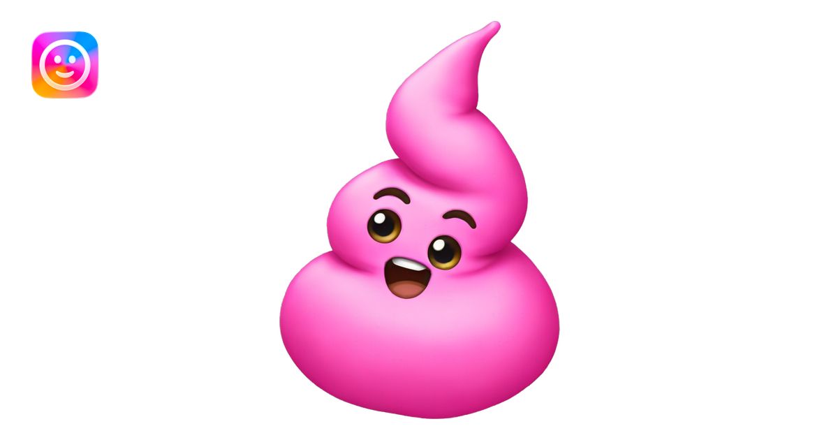 Pink poop emoji | AI Emoji Generator