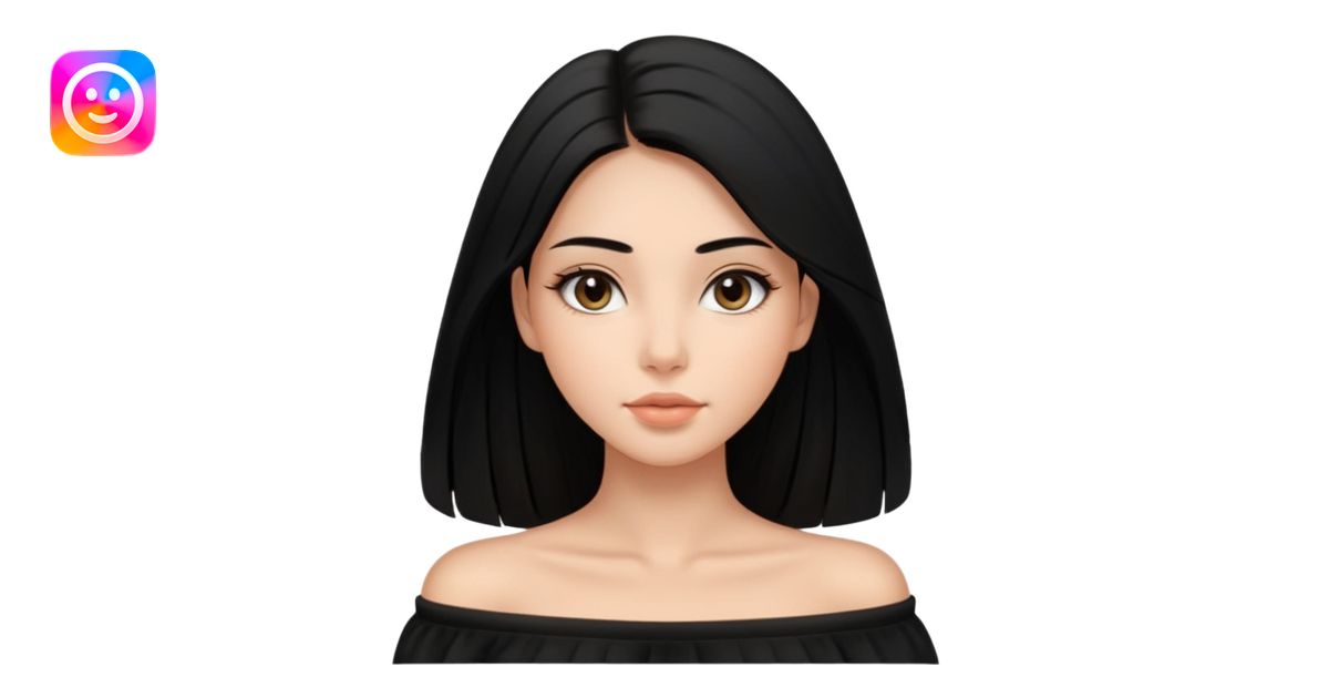 A realistic 3D avatar of a young woman with a soft oval face, slim ...