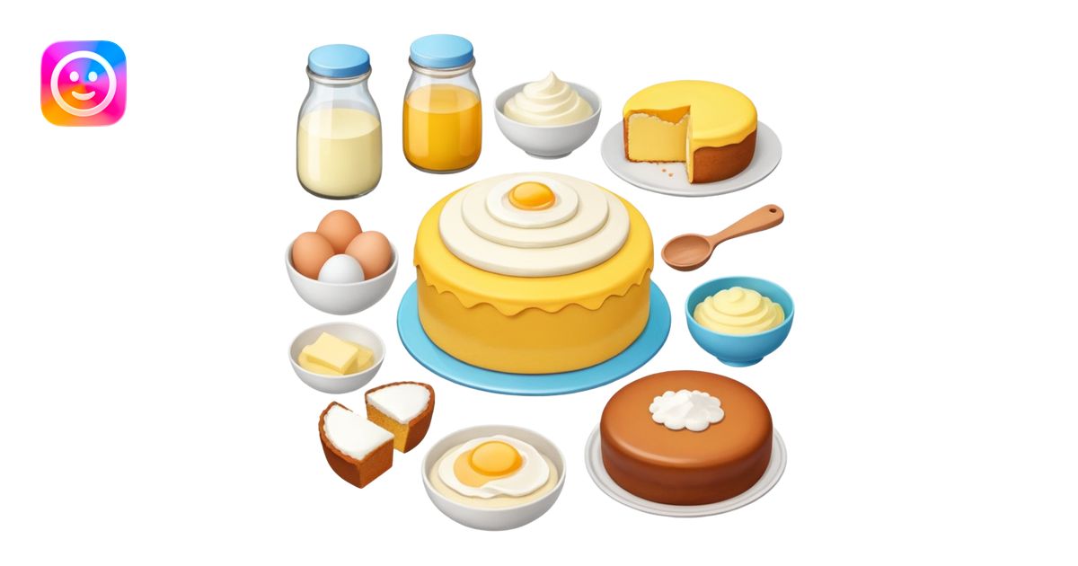cake baking ingredients emoji | AI Emoji Generator