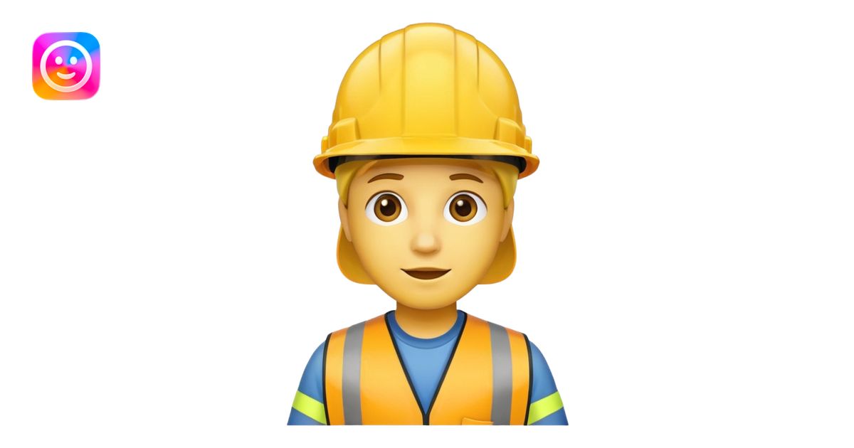 construction hat without guy, front facing transparent emoji | AI Emoji ...