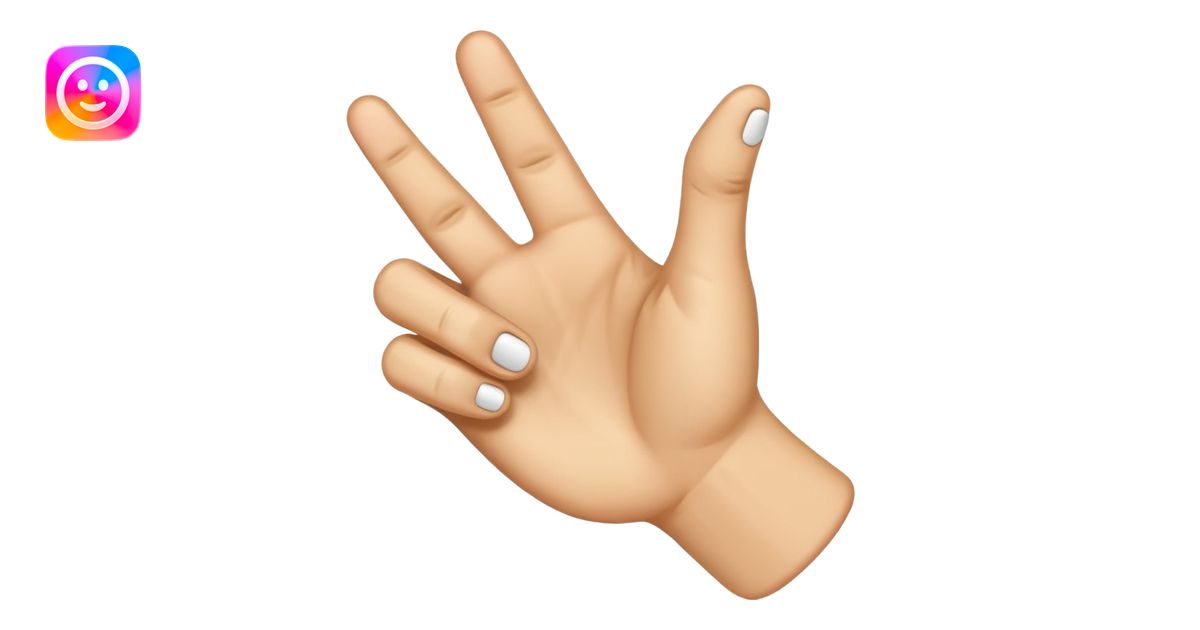 I want a emoji with just middle finger bend towards and every other ...