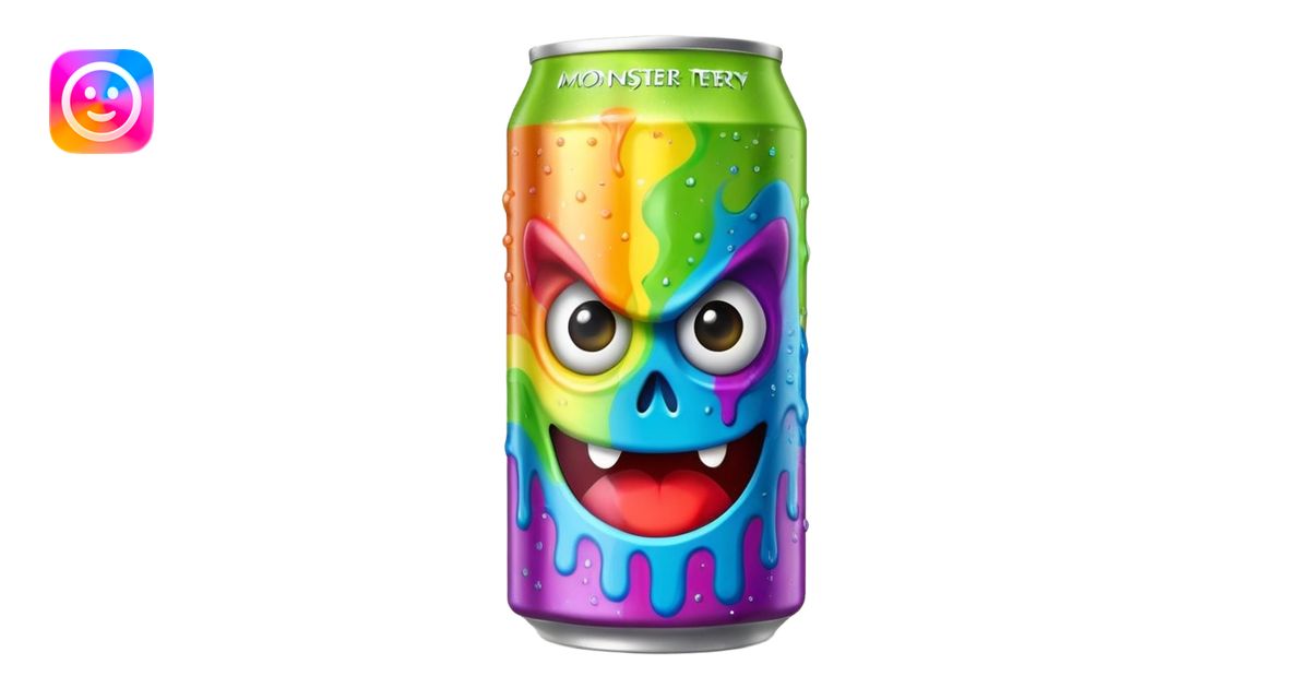Rainbow Monster energy drink emoji | AI Emoji Generator