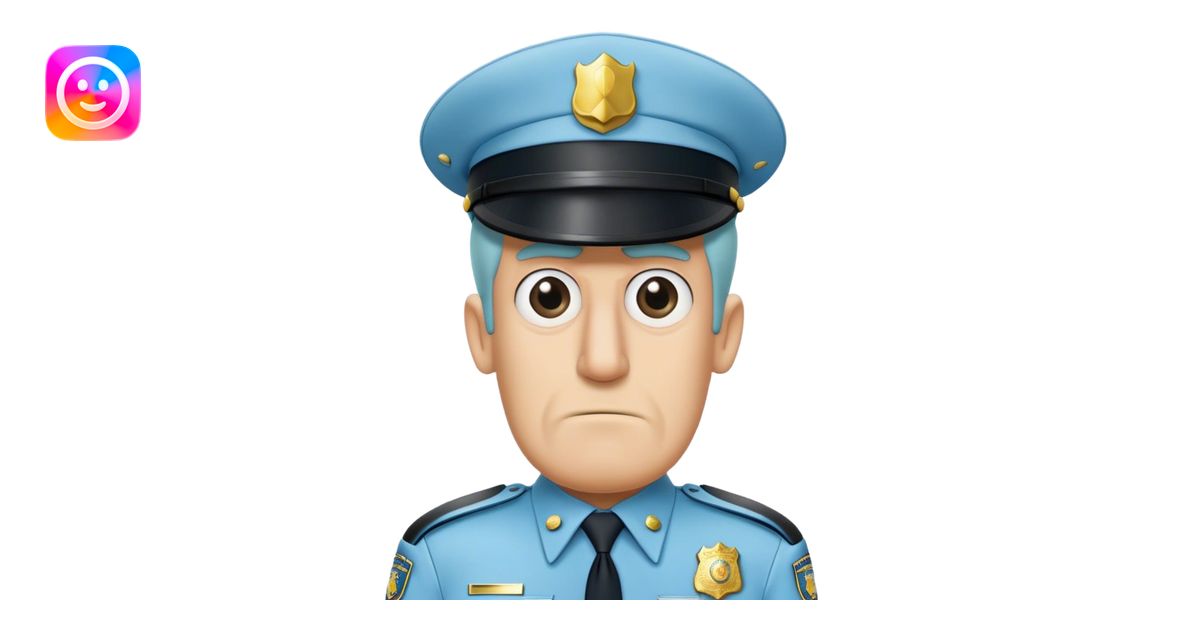 Squidward as a cop emoji | AI Emoji Generator