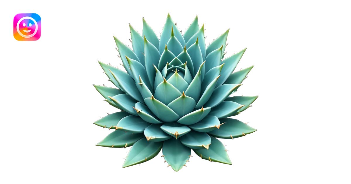Cinematic Realistic Agave Emoji, Bold and spiky, with long, pointed ...
