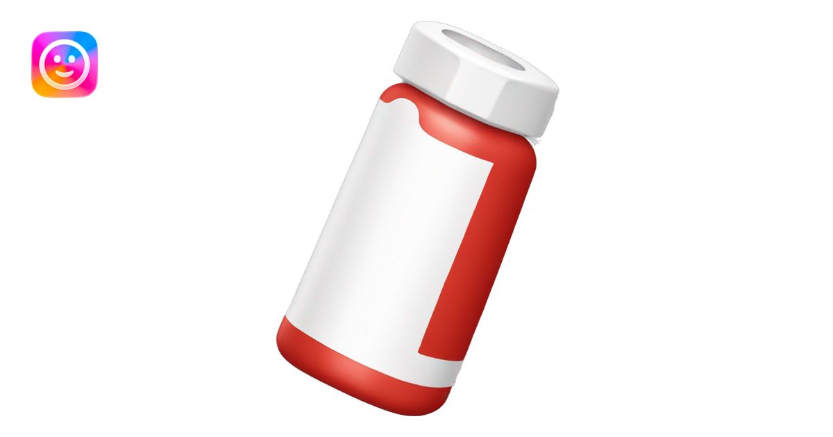 Red and white L shaped asthma inhaler emoji | AI Emoji Generator