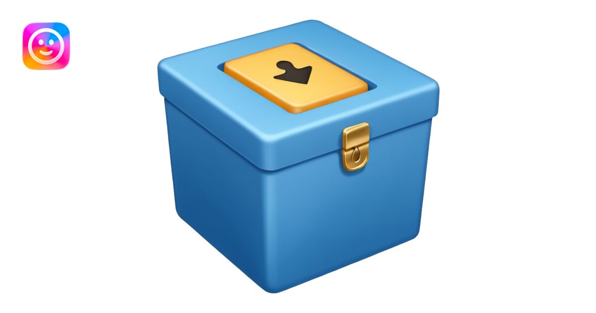 Blue box with a blue check in side emoji | AI Emoji Generator