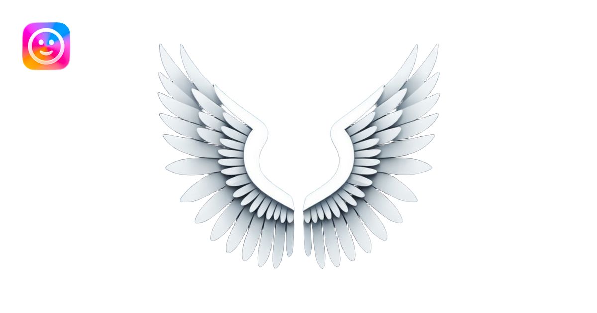 can you generate 6 unique angel wings designs? just the wings - no body ...