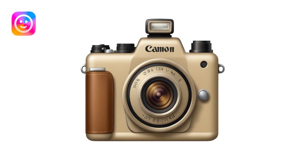 Canon Camera beige emoji | AI Emoji Generator