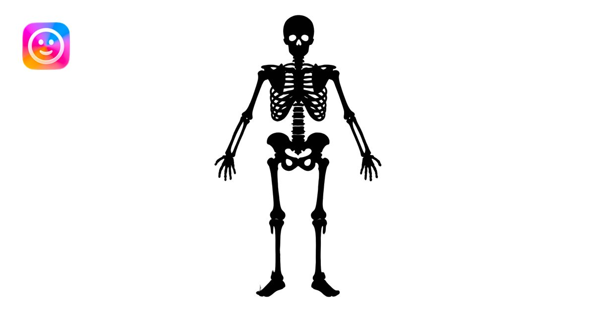 a black skeleton like a black flame emoji | AI Emoji Generator