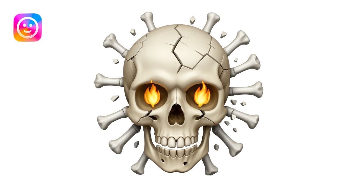 exploding skull head emoji | AI Emoji Generator
