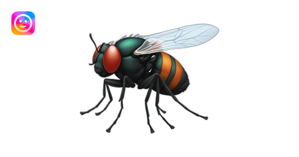 Fly bigger than a man emoji | AI Emoji Generator