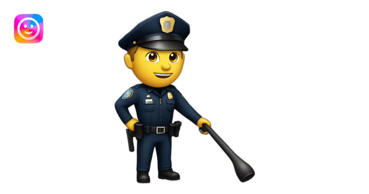 Cop with a nightstick emoji | AI Emoji Generator