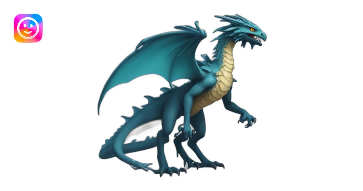 bipedal dragon with eagle legs emoji | AI Emoji Generator