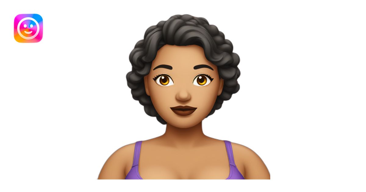 Plus size seductive woman emoji | AI Emoji Generator