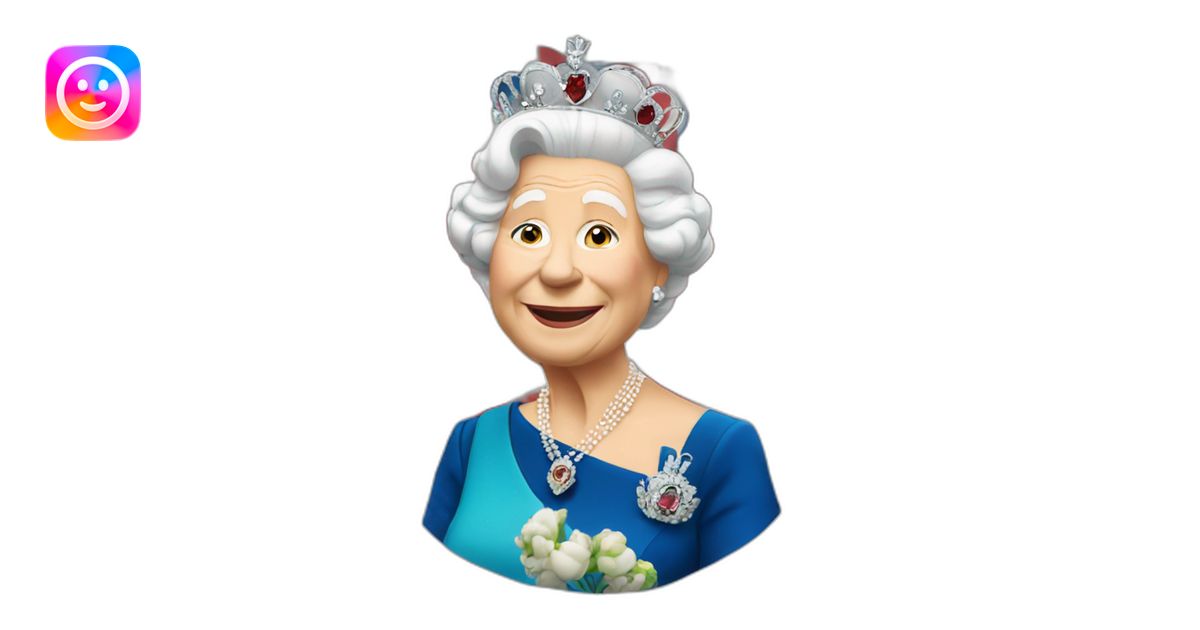 Queen Elizabeth waving emoji | AI Emoji Generator
