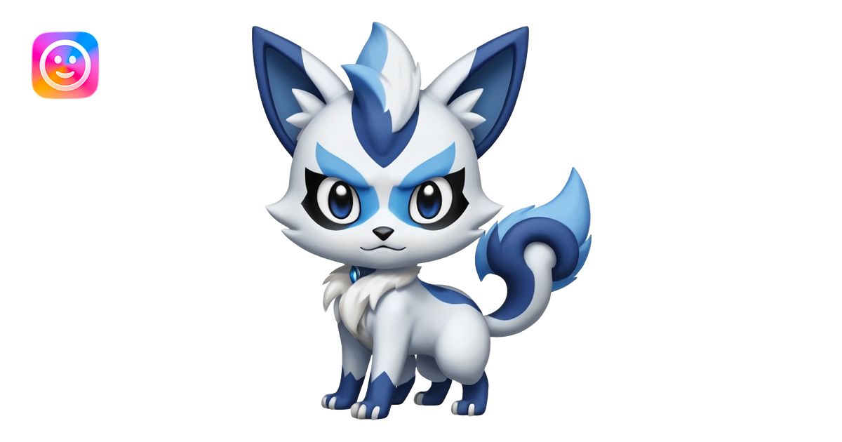 Meowstic-Dewott-Absol-fusion (full body) emoji | AI Emoji Generator