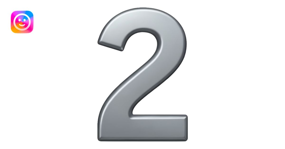 the number "2" all grey emoji | AI Emoji Generator